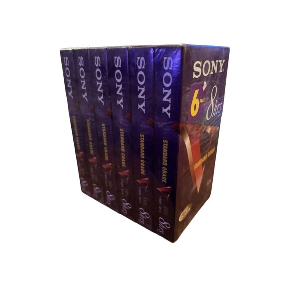 Sony | Media | 6 Pack New Sony Blank Vhs Video Tapes 8 Hrs Standard ...